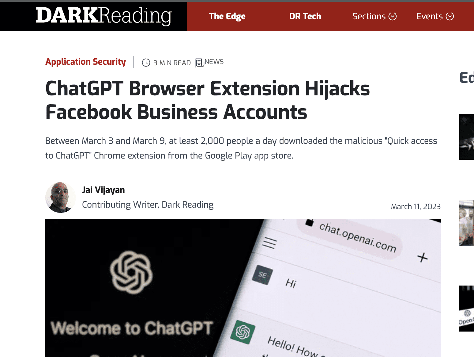 ChatGPT Already Involved in Data Leaks, Phishing Scams & Malware Infections